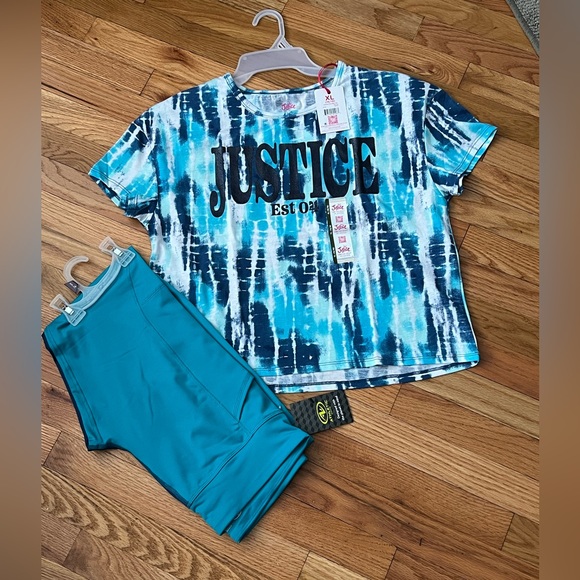 Justice | Matching Sets | Justice Tie Dye Crop Top And Athletics Works ...